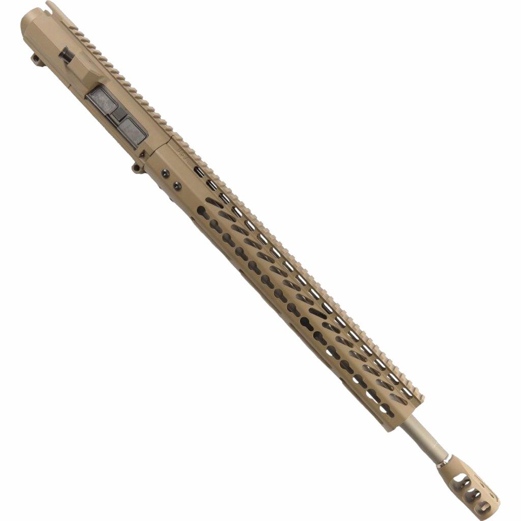 AR LR308 Upper Receiver 18" Barrel and Tank Brake in FDE