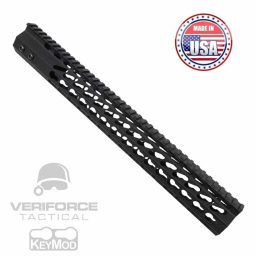 AR15 Octagonal KeyMod 15 Inch Handguard in Black | KeyMod Handguards