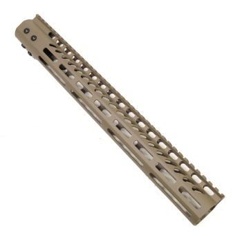 AR-15 M-LOK 15" Free Float Ultra Light Rail System in Flat Dark Earth