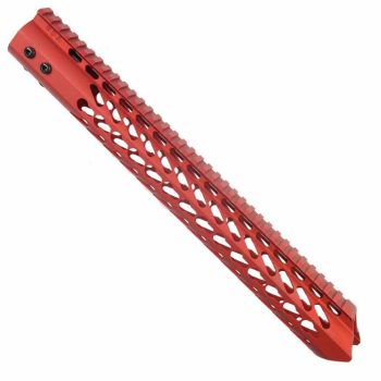 AR-15 Warhead Series 15 inch KeyMod Lightweight Handguard in Red