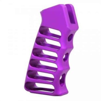 AR-15 Skeletonized Aluminum Pistol Grip - Purple | Anodized Purple parts