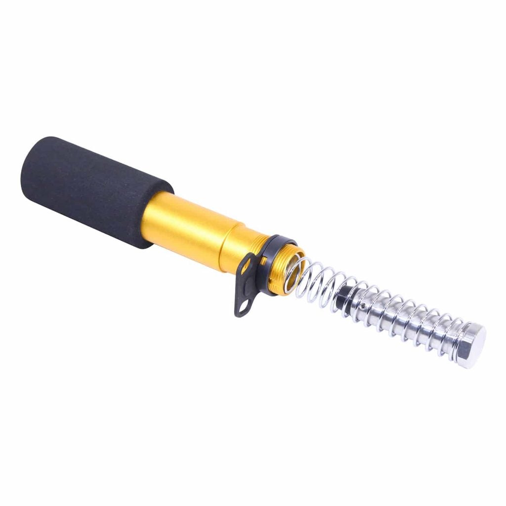 AR-15 Pistol Buffer Tube Kit with Anodized Gold Finish and Accessories