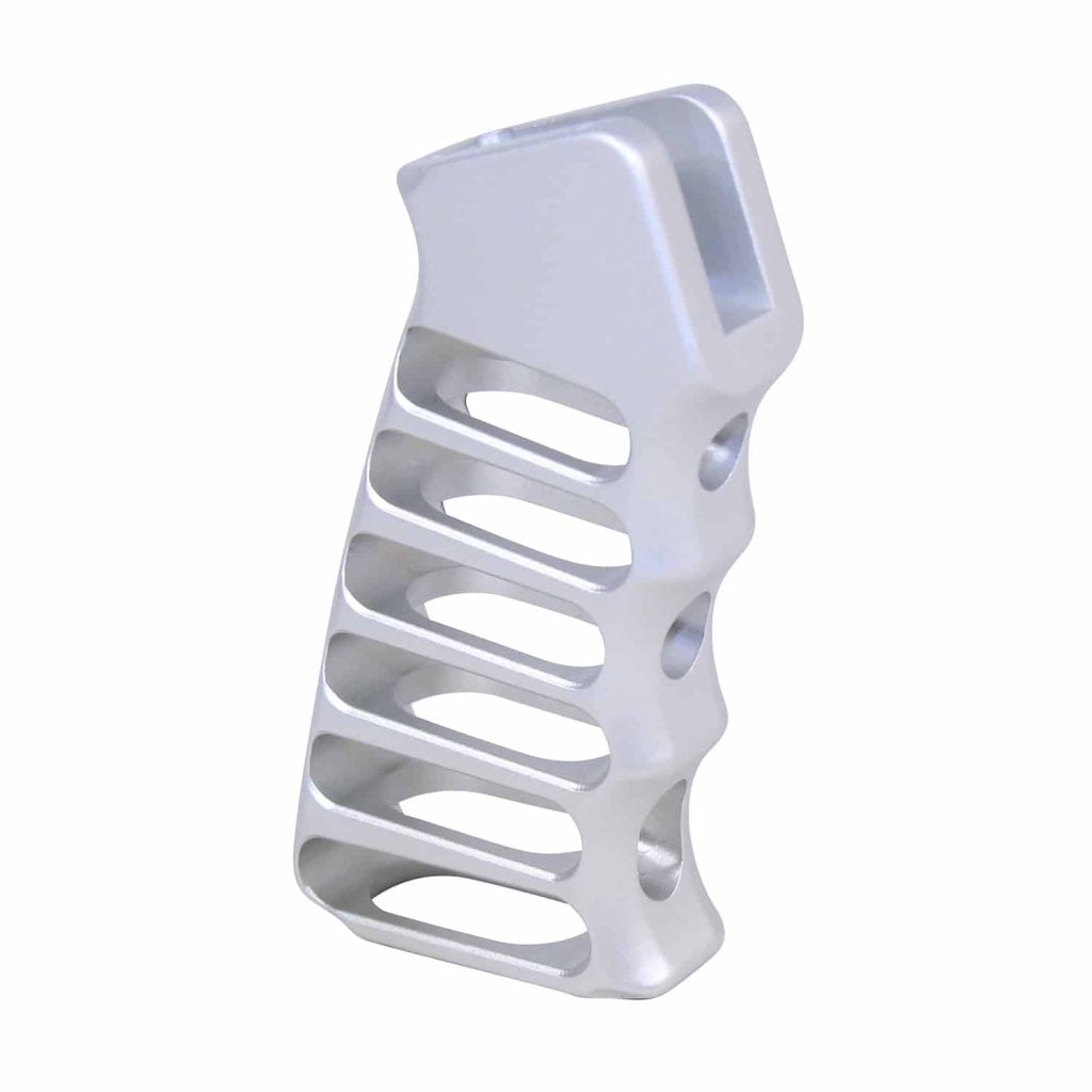 AR-15 Skeletonized Aluminum Pistol Grip - Titanium | Cerakote AR Parts