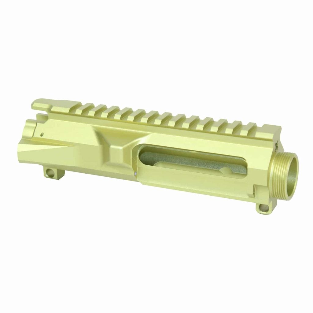 AR-15 M4 Stripped Billet Upper Receiver in Neon Yellow Anodized Finish
