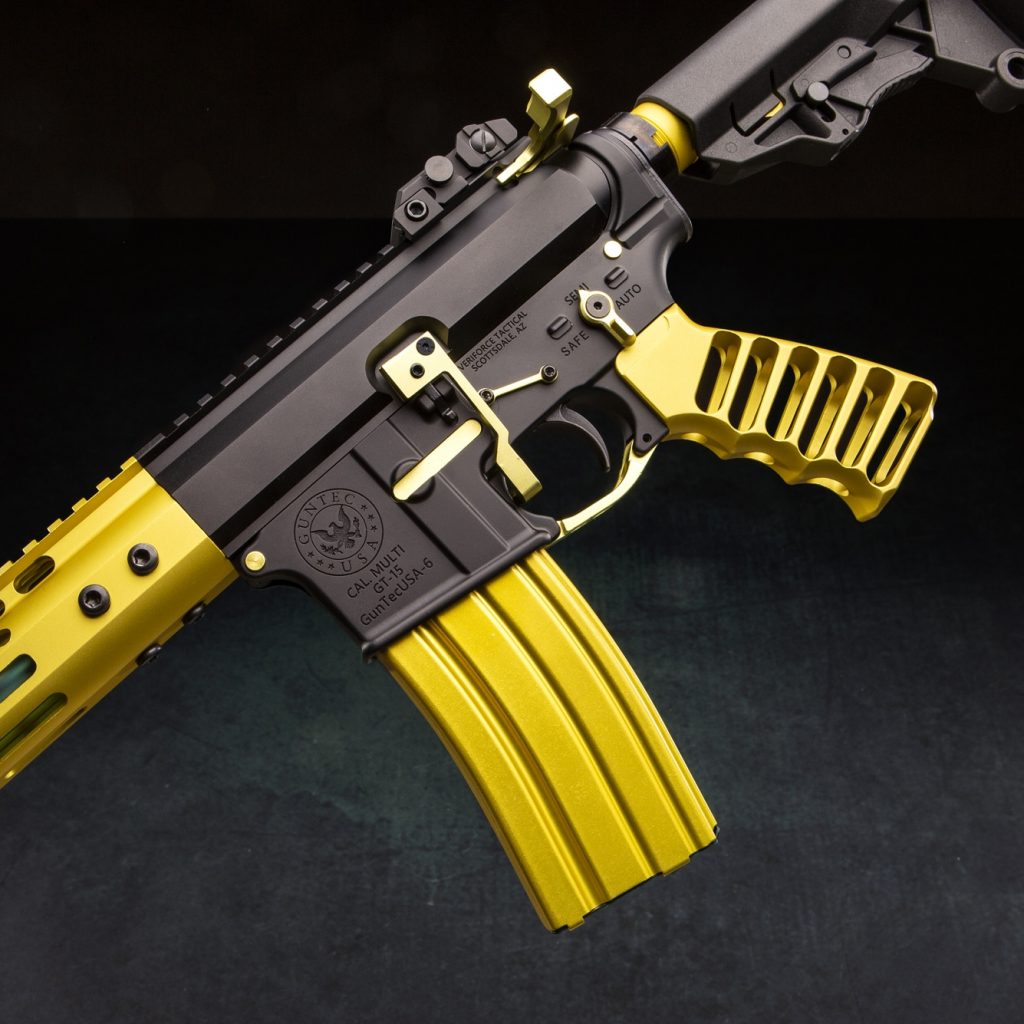Neon Yellow Anodized AR-15 Upper and Lower Accent Kit