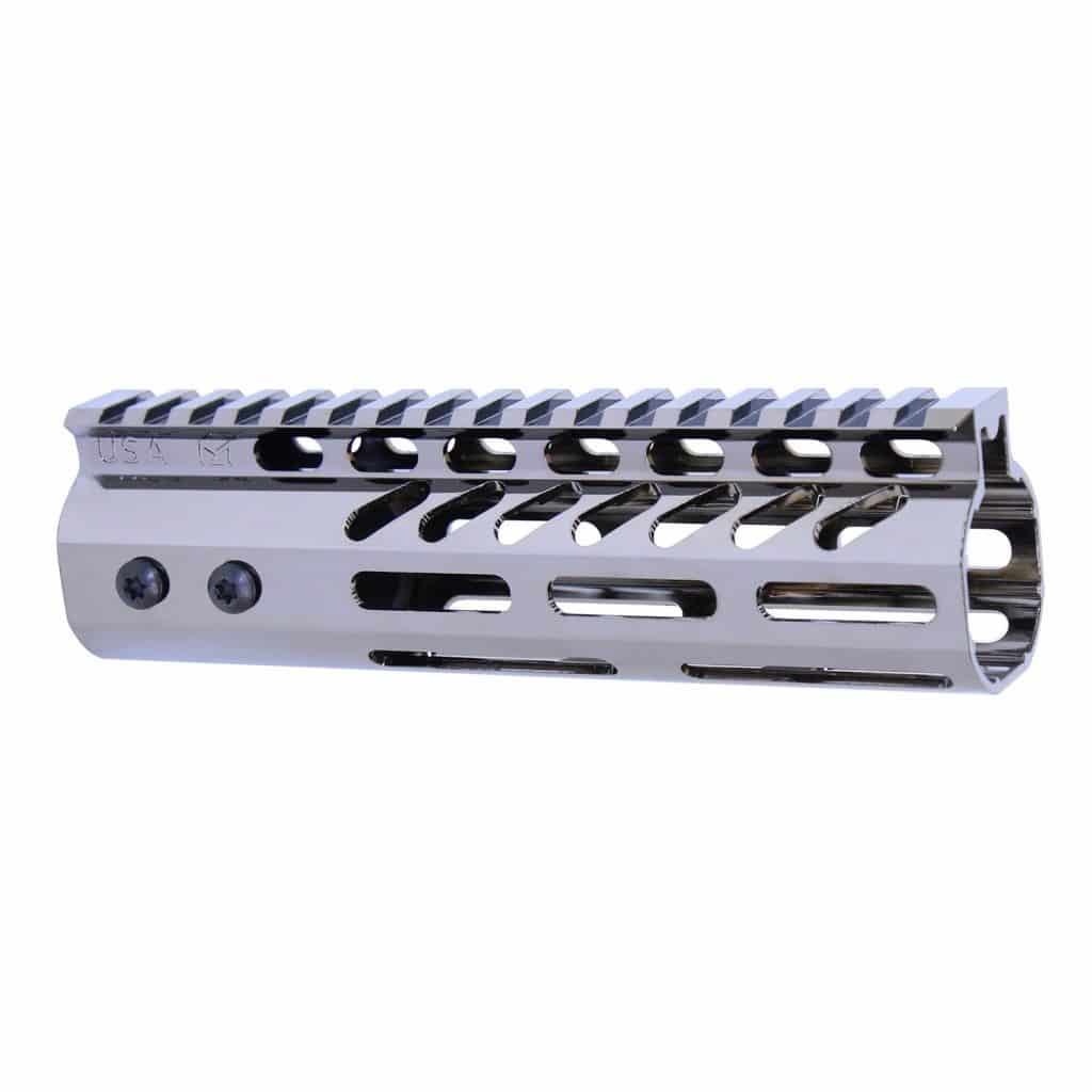 Ultra Light 7 Inch M-LOK Free Float Handguard Black Chrome Finish