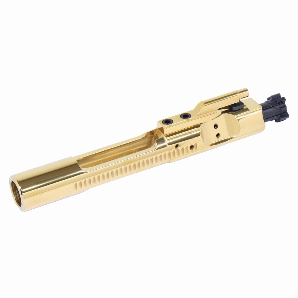 Gold Dipped AR-15 Bolt Carrier Group BCG with Premium Features