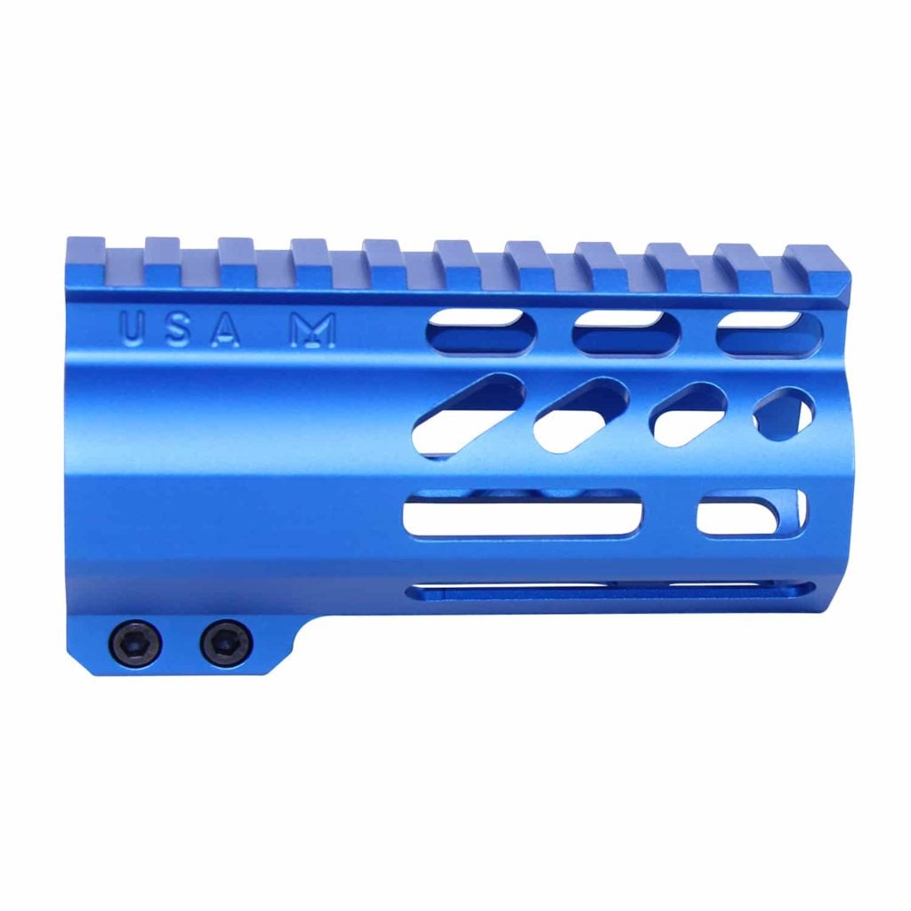 4" AIR-LOK M-LOK Handguard in Anodized Blue for Lightweight Builds