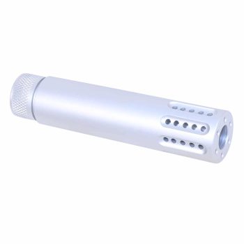 AR-15 Slip Over Fake Suppressor with Gatling Style Brake Anodized Clear