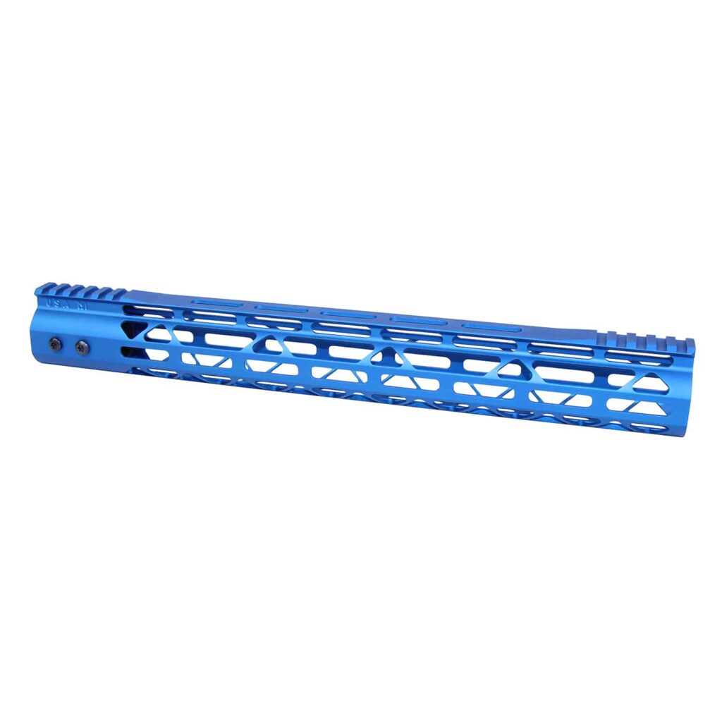 15" AR-15 MOD LITE M-LOK Handguard in Anodized Blue Finish