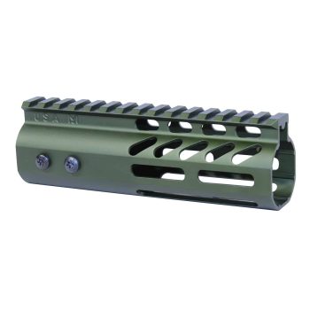 Ultra Lightweight 6" M-LOK Handguard with Monolithic Top Rail in Green