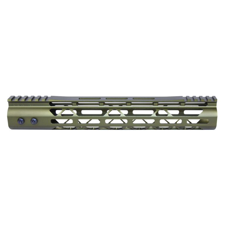 12" Green M-LOK Skeletonized Handguard for Advanced Customization