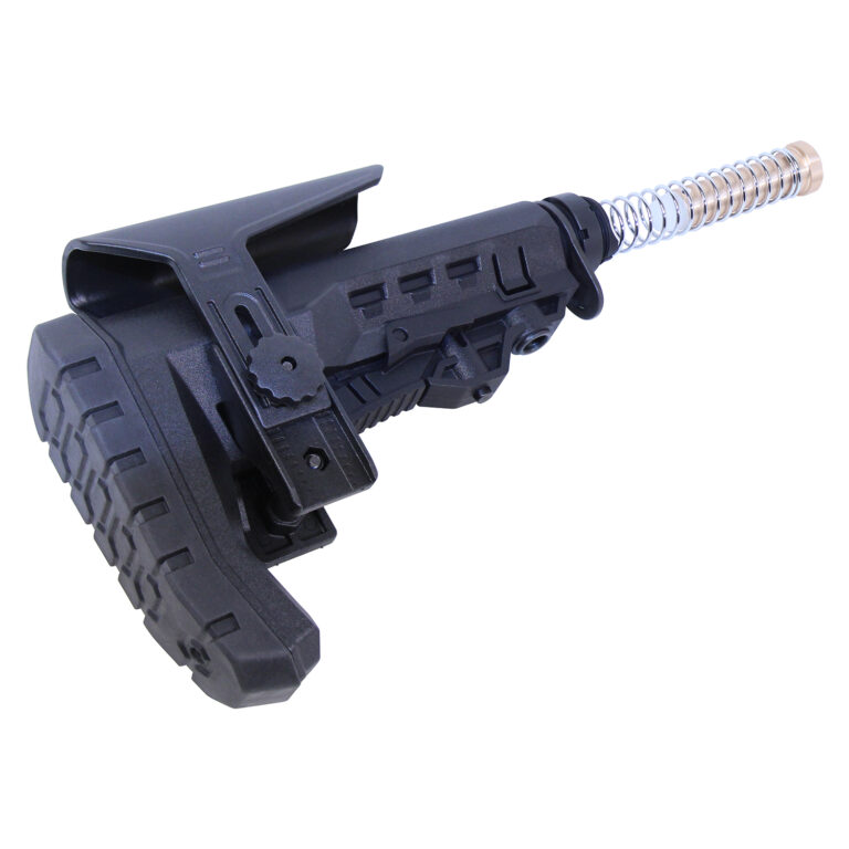 Collapsible Multi-Point AR-15 Stock with Adjustable Cheek Riser Kit