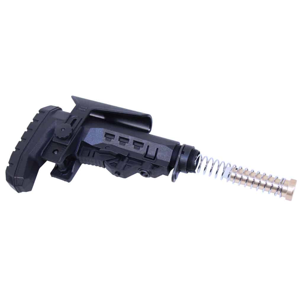 AR-15 Collapsible Multi Point Modular Stock with Adjustable Cheek Riser ...