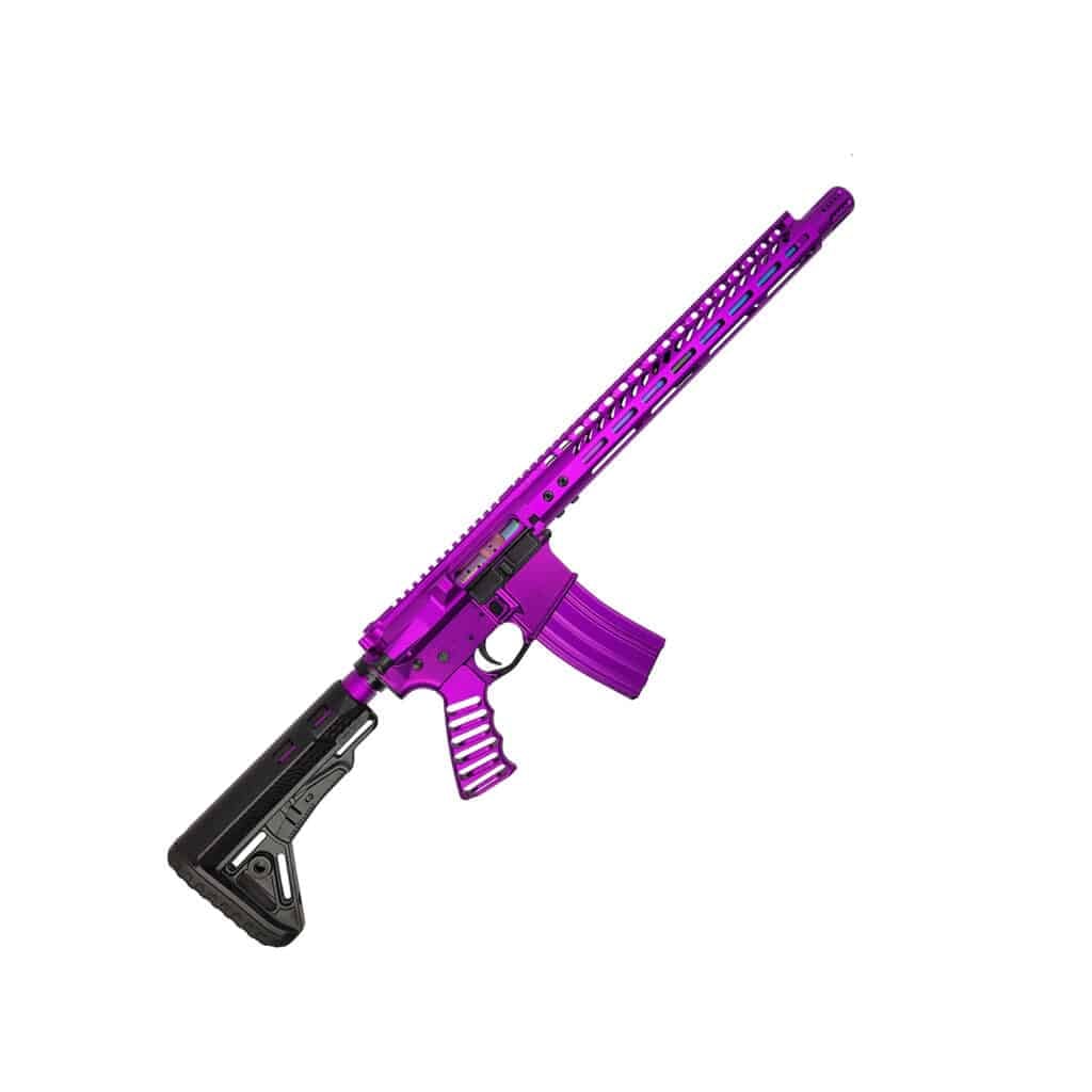 Vibrant Purple AR-15 Rifle in 5.56 for High Performance & Precision