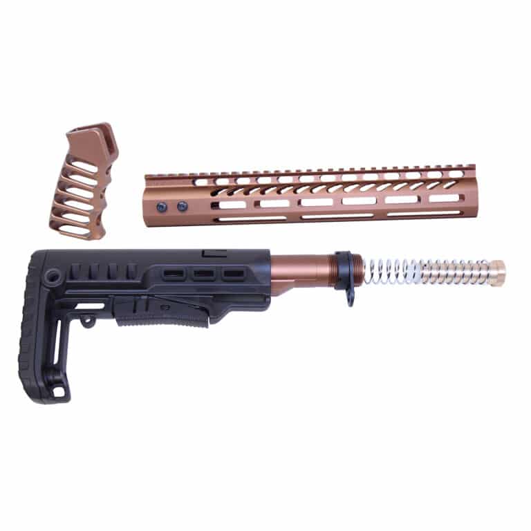 AR-15 Anodized Bronze Rifle Furniture Set - Lightweight & Durable