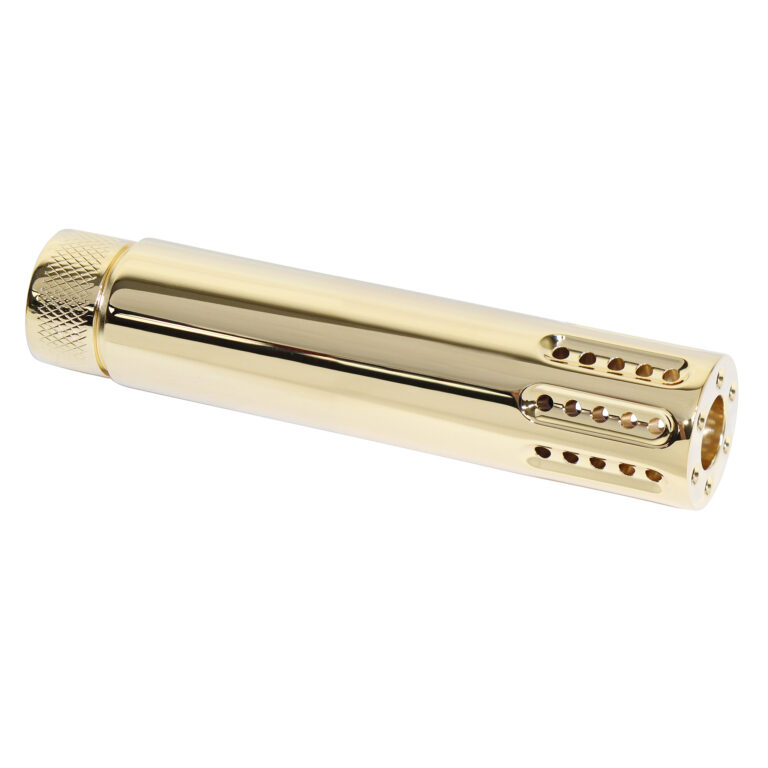 AR-15 Gatling-Style Slip-On Barrel Shroud and Multi-Port Muzzle Brake ...
