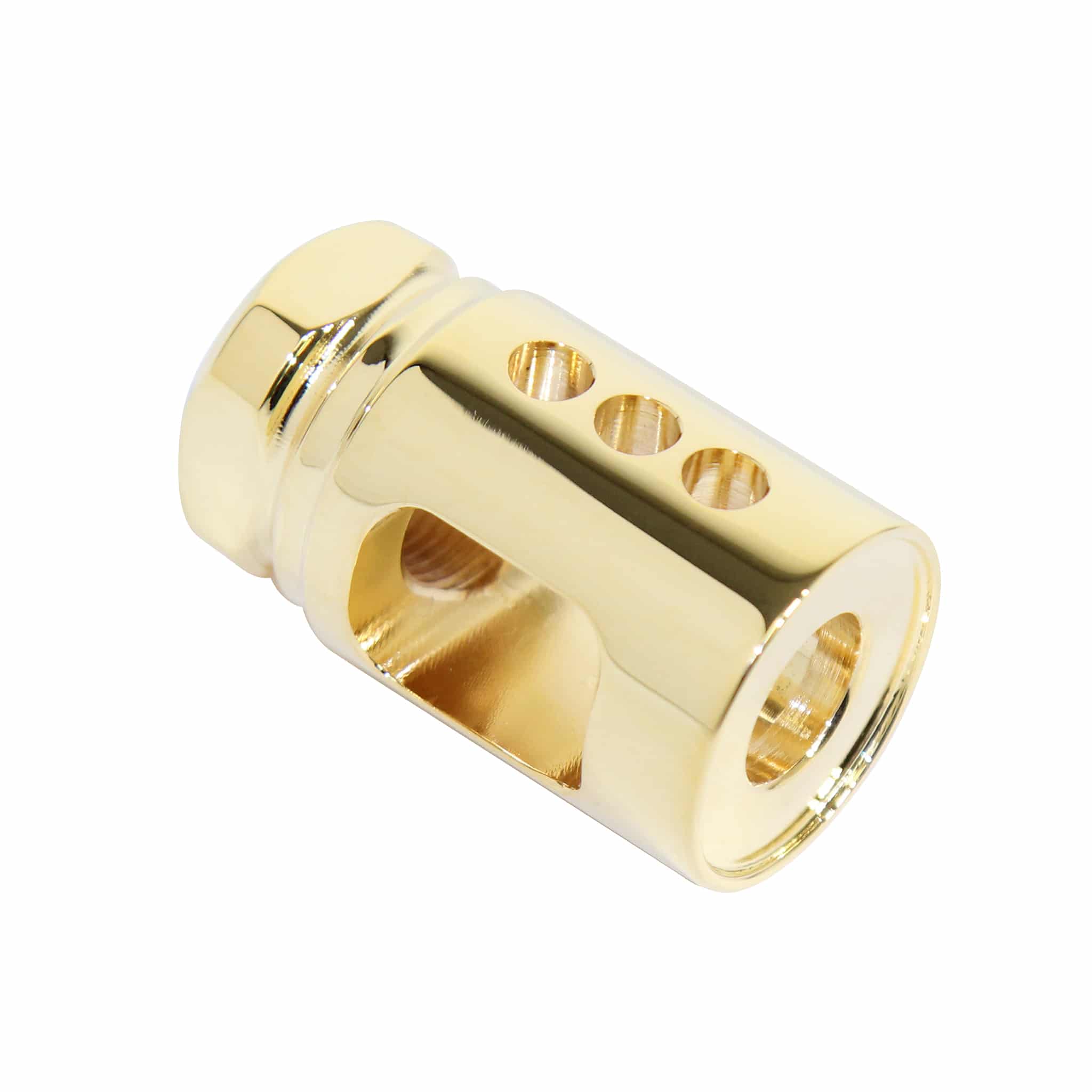 Gold Plated AR-15 Micro Compensator for Enhanced Shooting Control